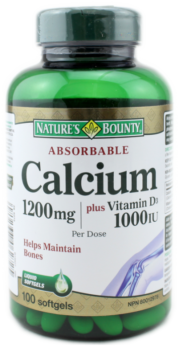NATURE'S BOUNTY ABSORBABLE CALCIUM SOFTGELS 100'S | Farjam Enterprise LTD